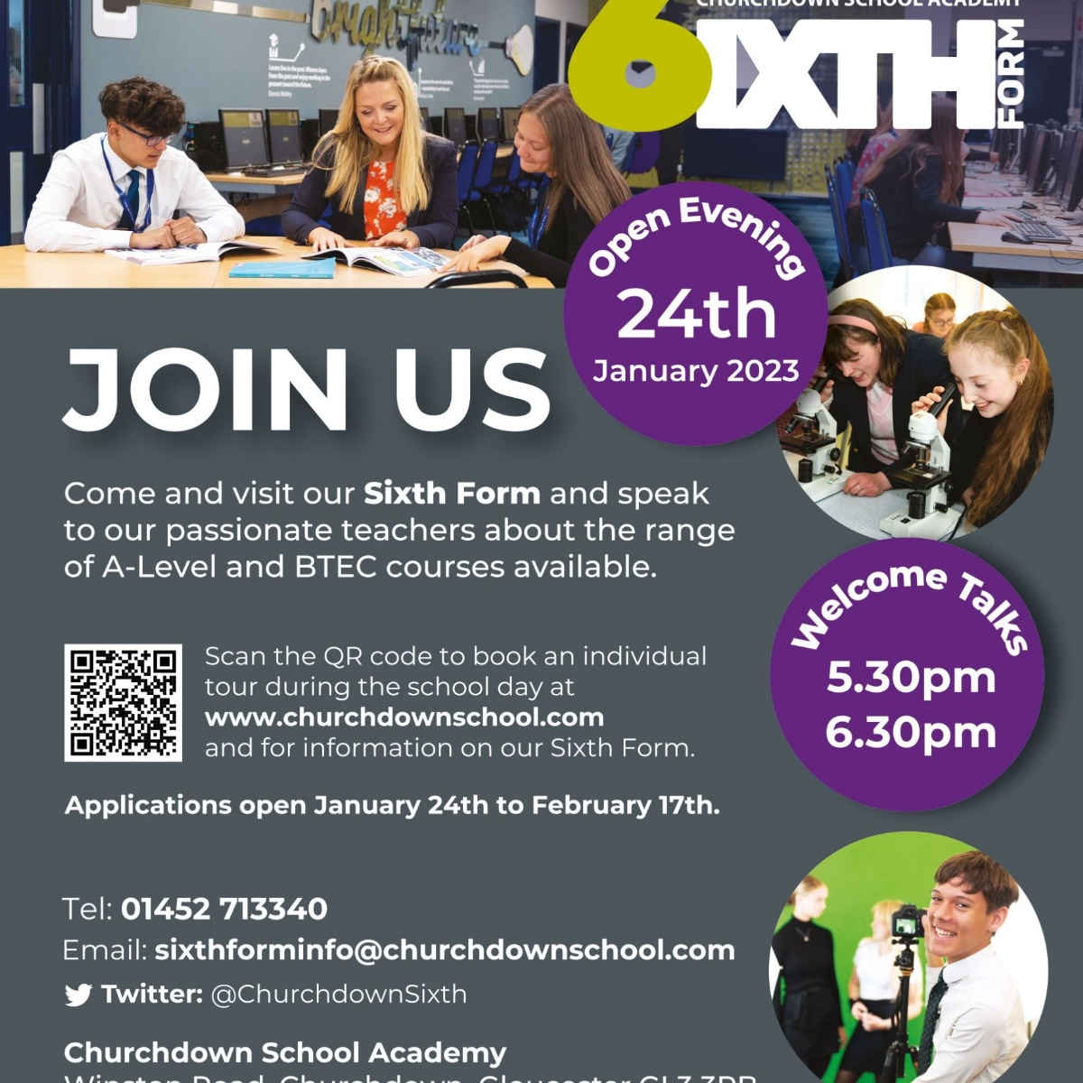 Churchdown School Academy. - 6th Form Open Evening